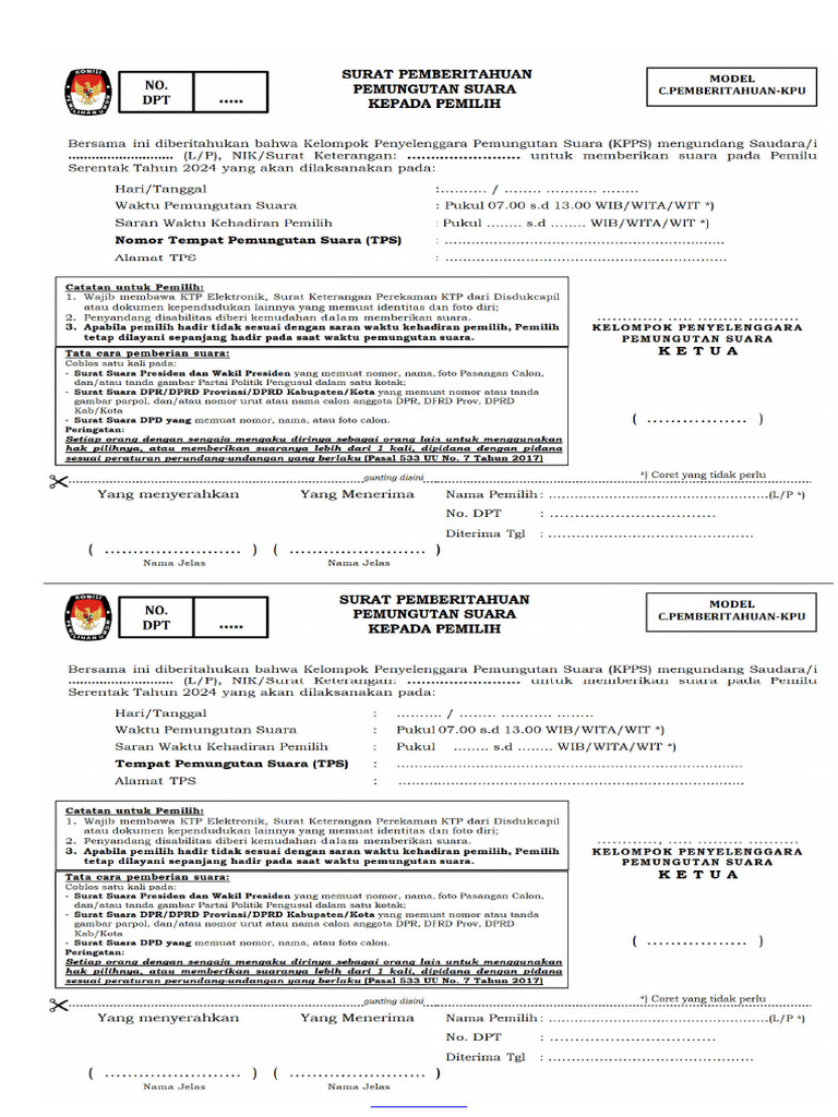 C Pemberitahuan-Kpu | PDF