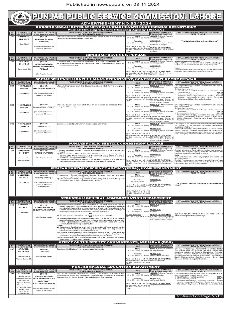 Advt No-32-2024 08-11-2024 X7 Version | PDF