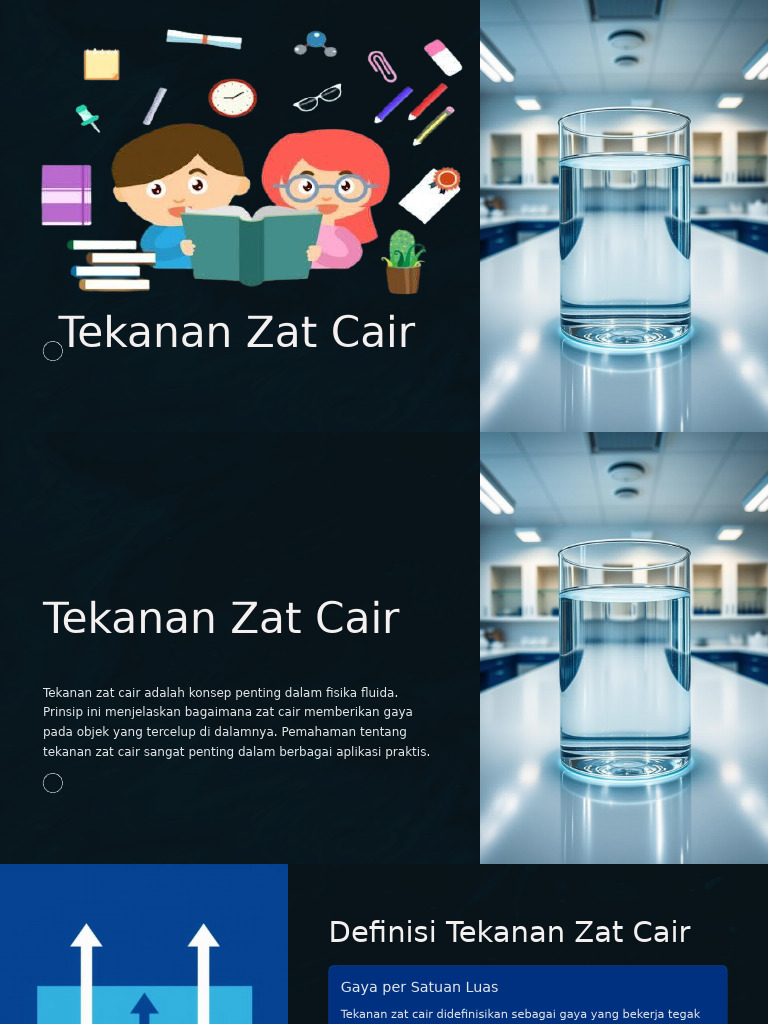 Tekanan Zat Cair Prinsip Dasar Hidrostatika | PDF