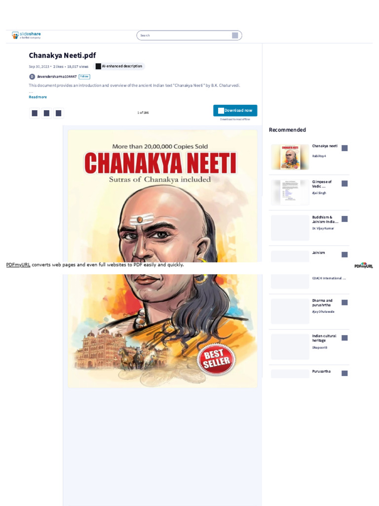 Overview of Chanakya Neeti Text | PDF | Indian Religions | Indian ...