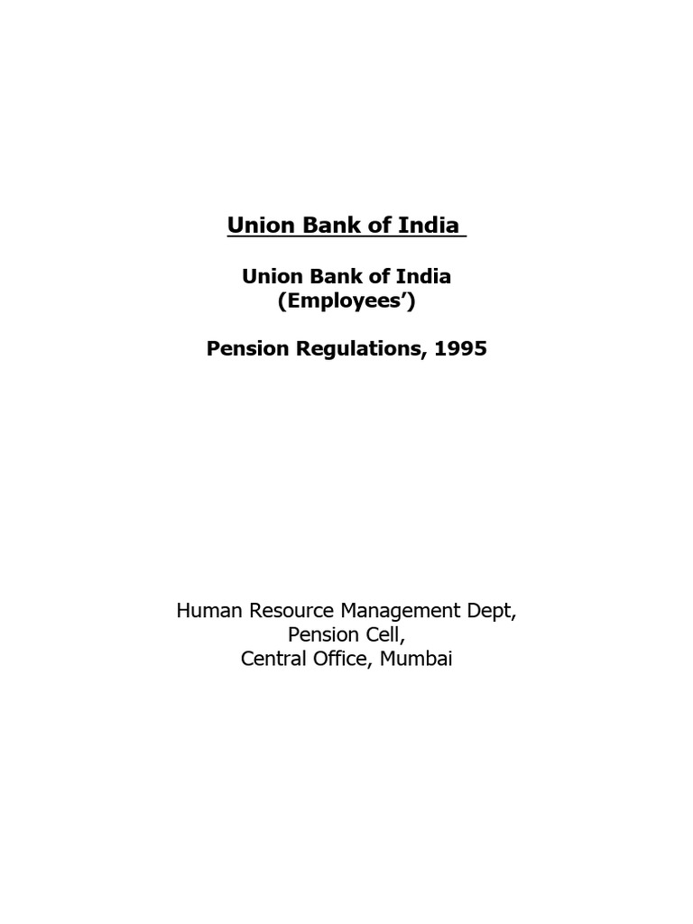 Pension Rules | PDF | Pension | Banks