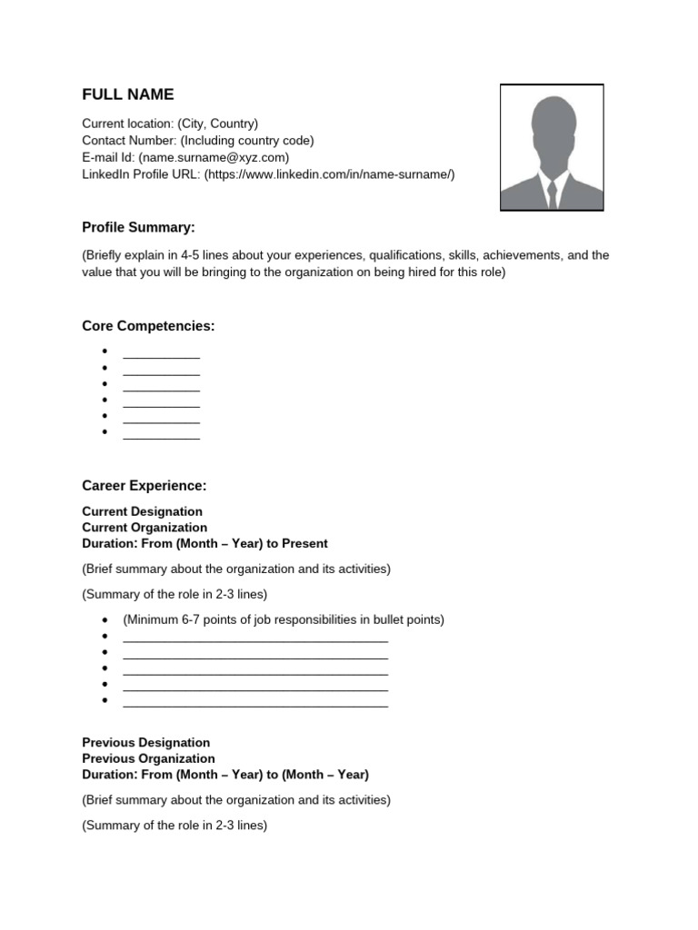 Professional Resume Template | PDF