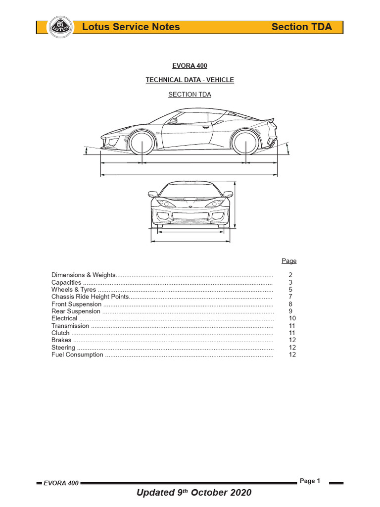 Lotus Evora 400 Service Notes | PDF | Manual Transmission | Gear