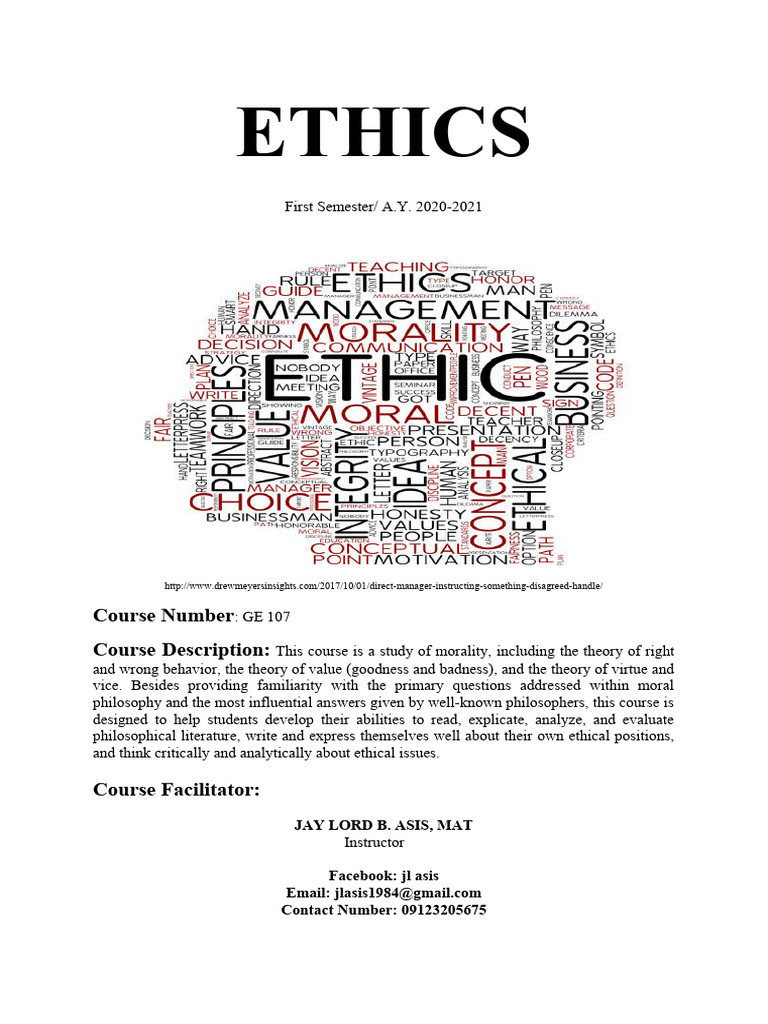 Ethics Module 1 PDF Free | PDF | Science & Mathematics