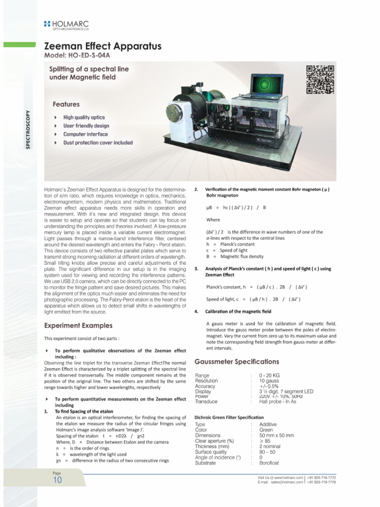 Zeeman Effect | PDF
