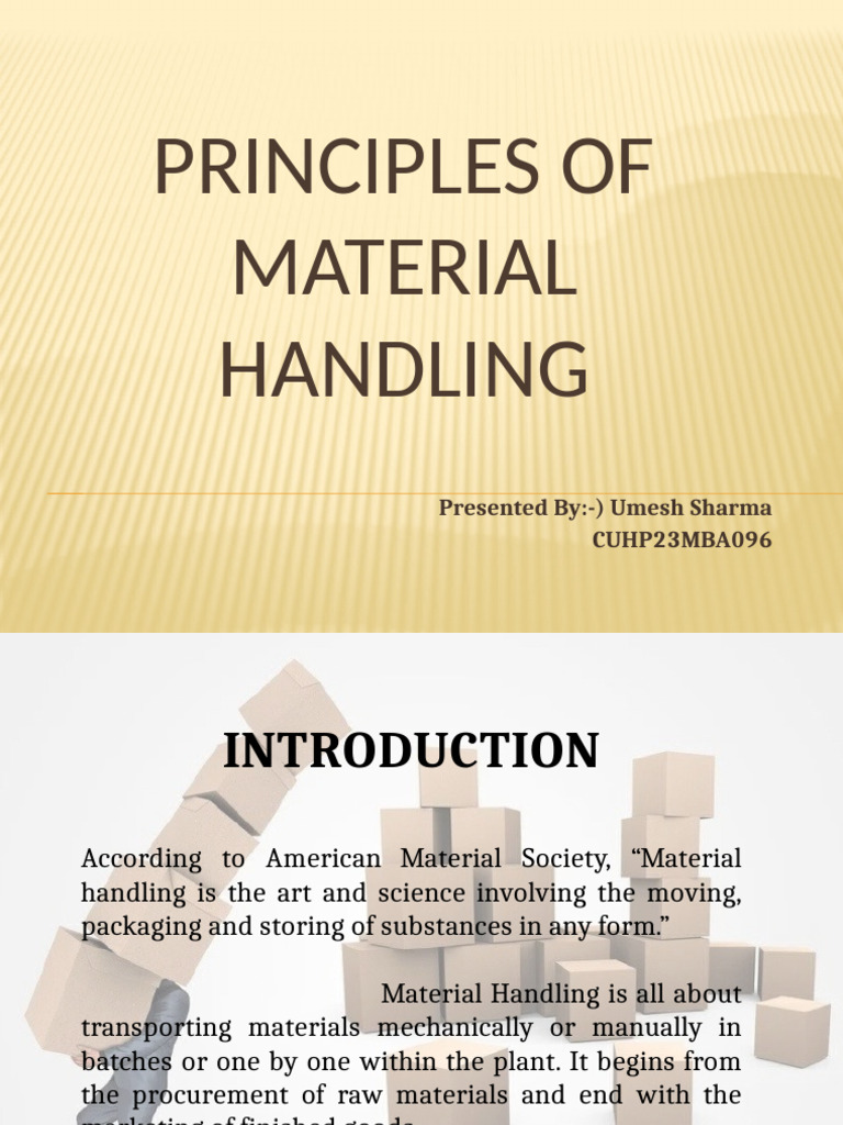 Material Handling | PDF | Life Cycle Assessment | Economies