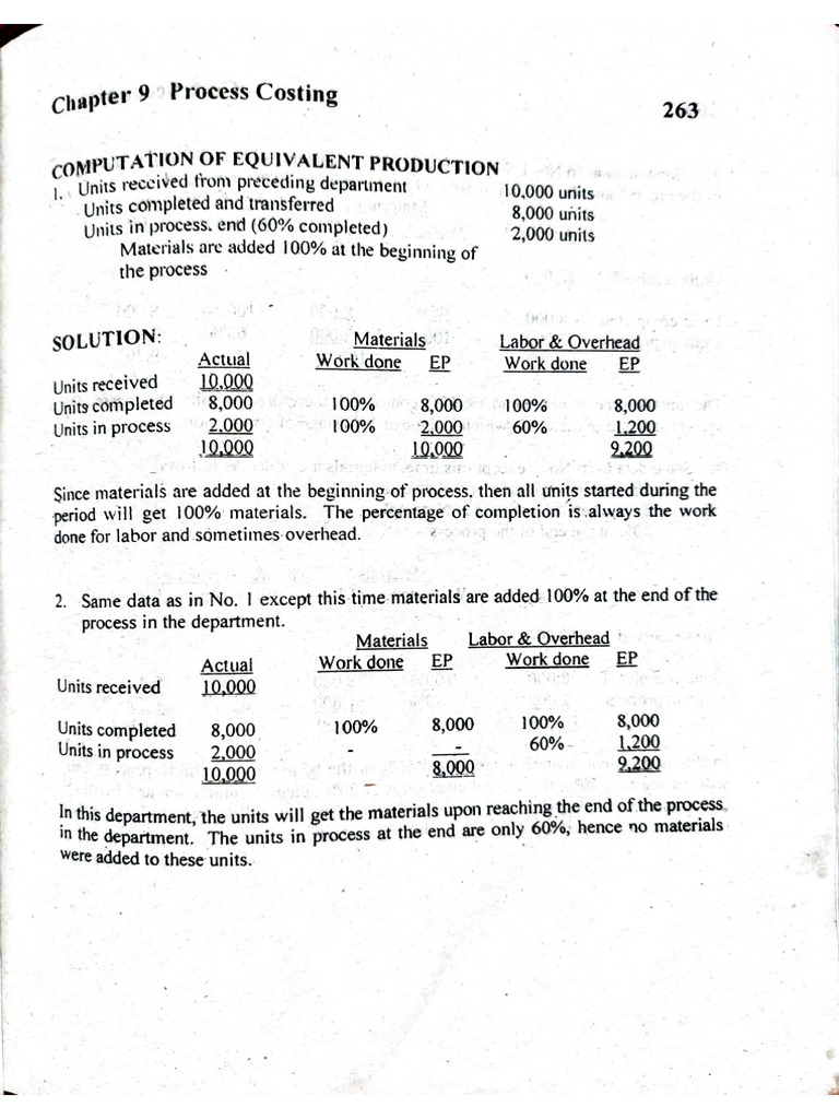 Process Costing | PDF