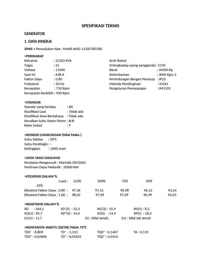 Generator PLTMG Arun | PDF
