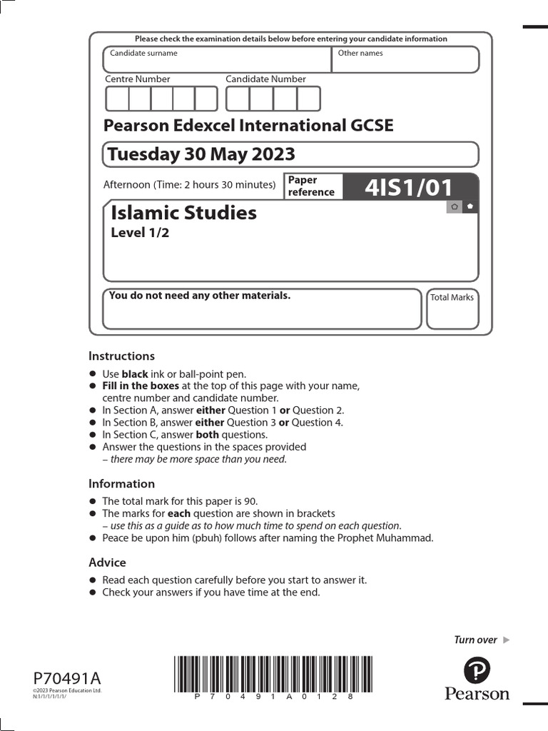 4is1 01 Que 20230531 - 241106 - 231113 | PDF | Muhammad | Abrahamic Religions