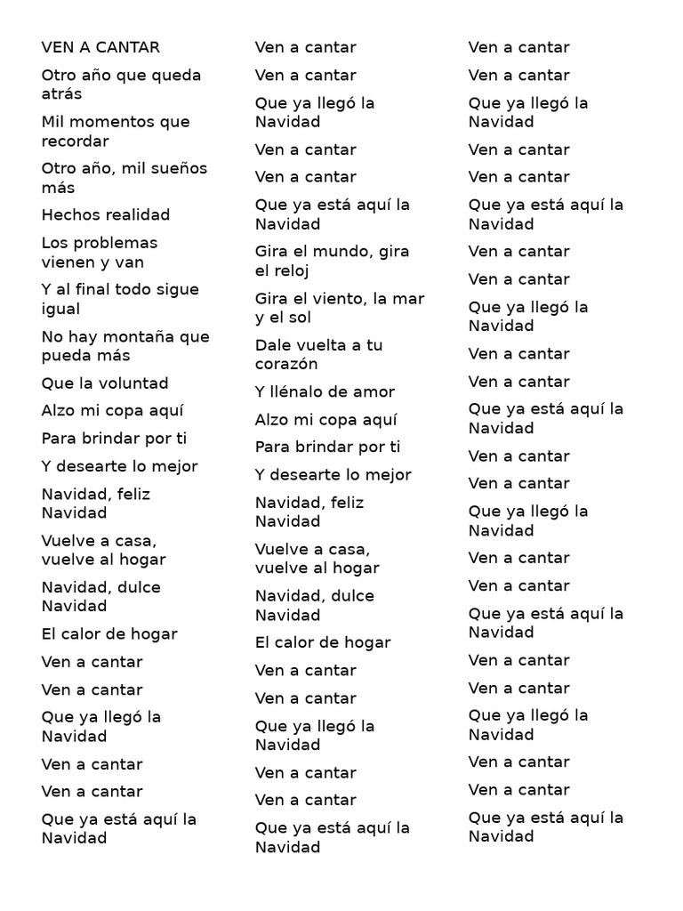 Ven A Cantar | PDF