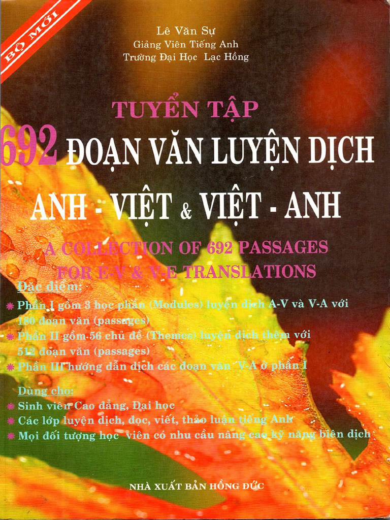 Tuyen Tap 692 Doan Van Luyen Dich Anh Viet Viet Anh, Le Van Su | PDF