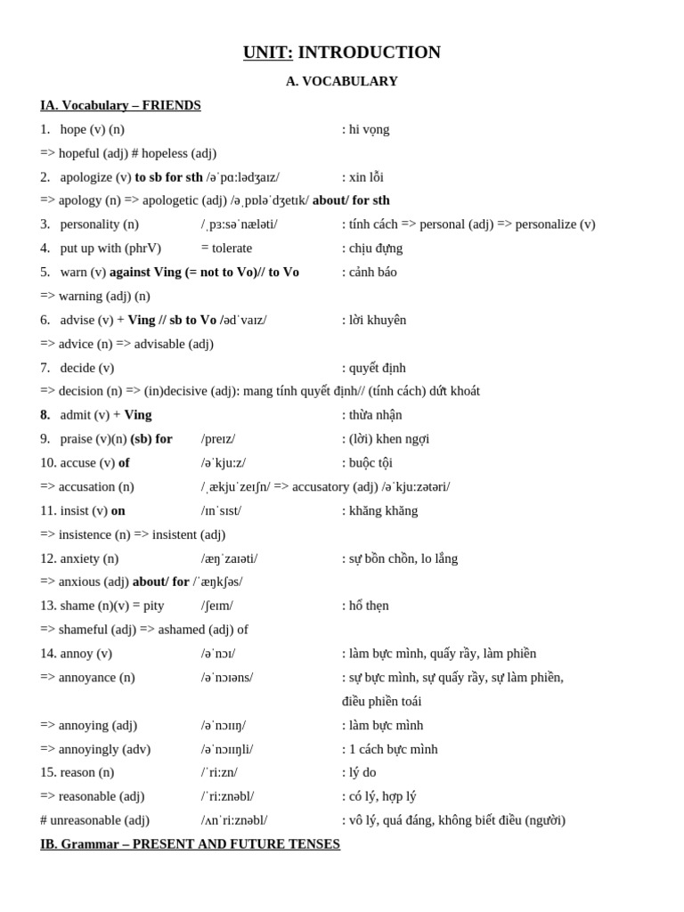 Grade 12 Unit Intruction Friends Global GV | PDF | Happiness