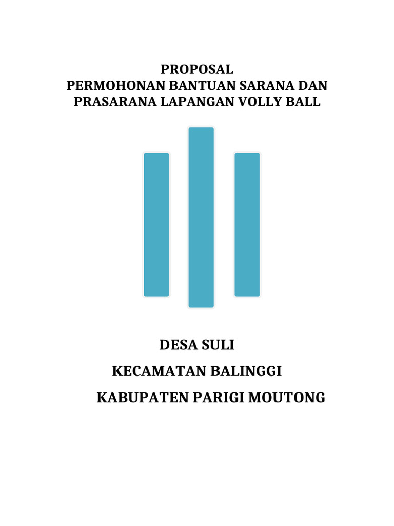Proposal Permohonan Lapangan Volly Ball 2024 | PDF | Griya & Taman