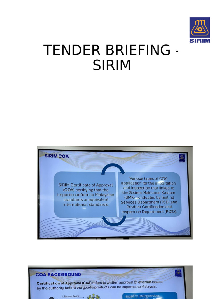 Tender Briefing - Sirim | PDF
