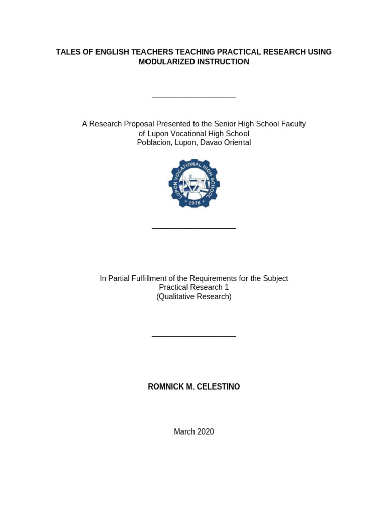 Research Proposal Template | PDF | Learning | Qualitative Research
