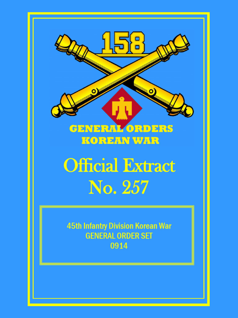 158th Field Artillery Official Extract No. 257 | PDF | Cold War ...