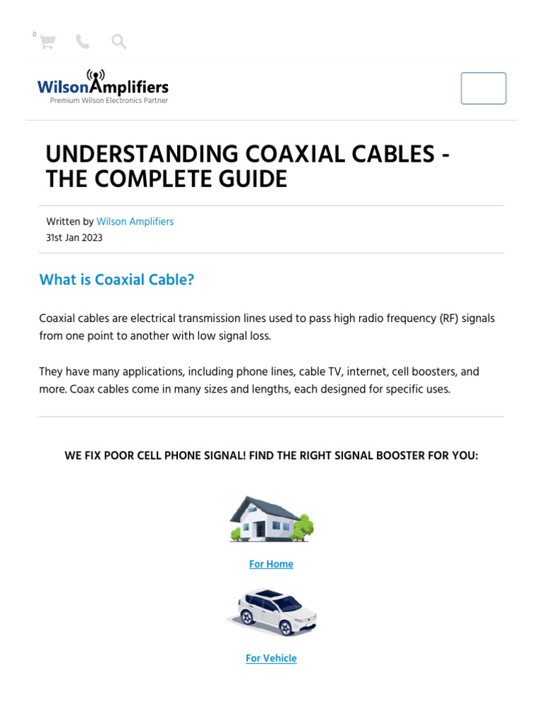 Understanding Coaxial Cables - The Complete Guide | PDF | Coaxial Cable ...