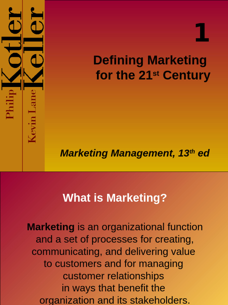 Kotler 01 | PDF | Marketing | Customer