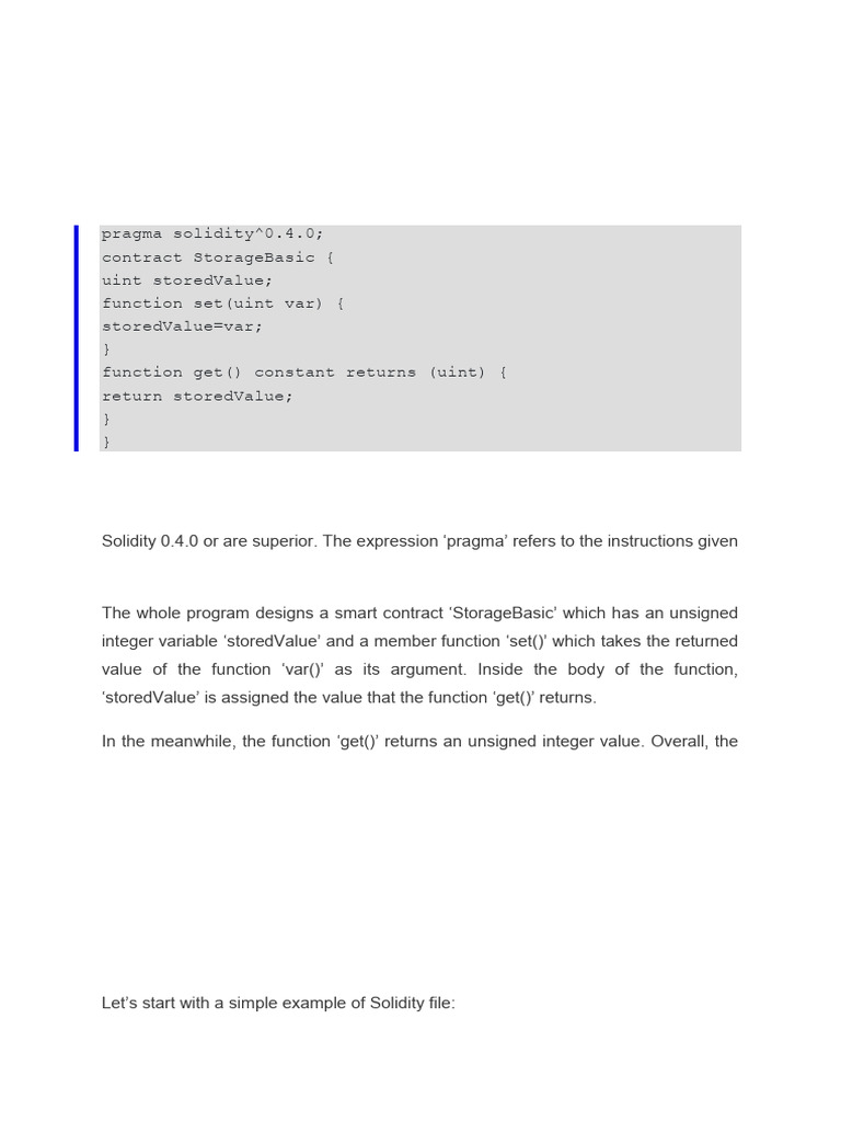 Introduction to Solidity Programming | PDF | Boolean Data Type | Control Flow