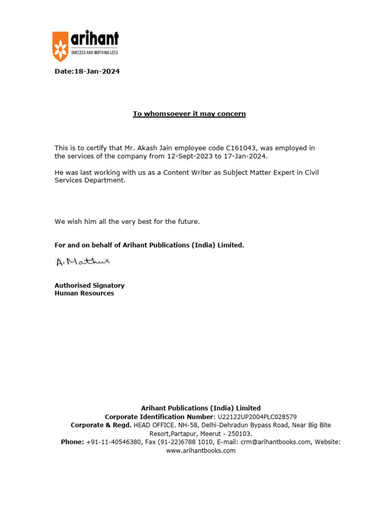 Relieving Letter (C161043) - Merged | PDF