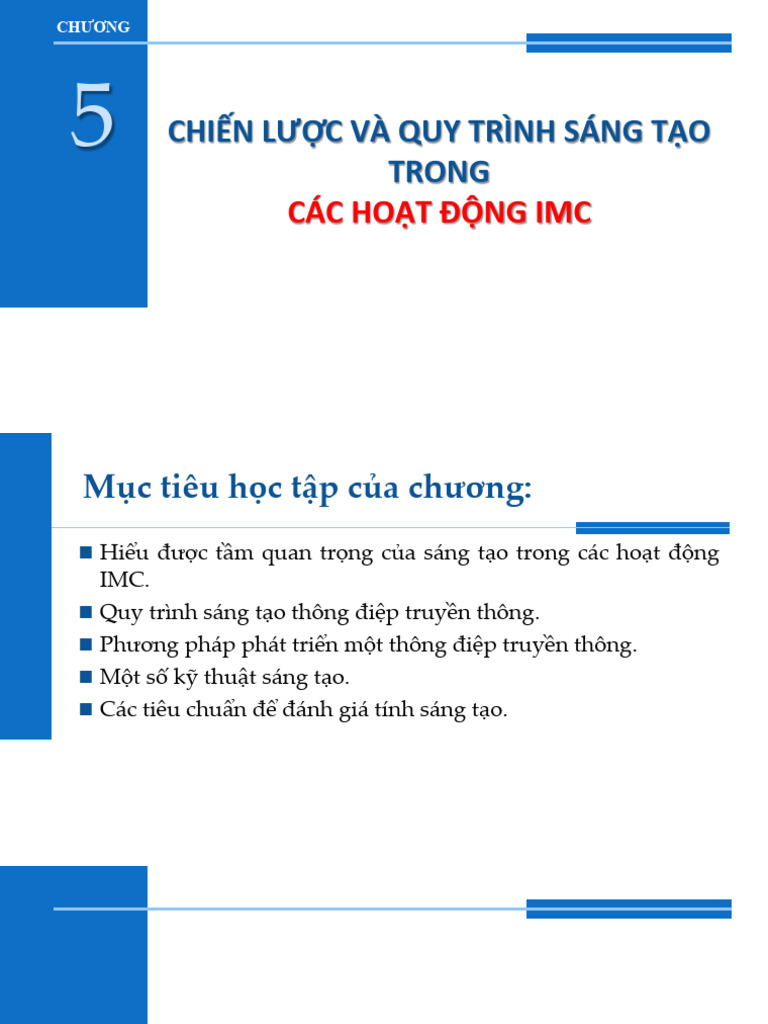 Chapter 5 Chiến lược và quy trình sáng tạo trong hoạt động IMC | PDF