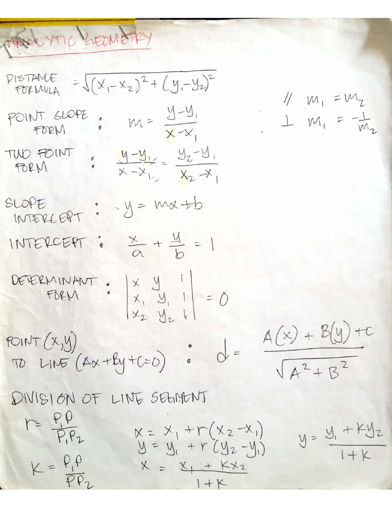 Analytic Geometry | PDF