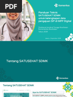 Panduan SATU SEHAT SDMK Dan SISDMK Untuk Kelengkapan Data MPP Digital | PDF