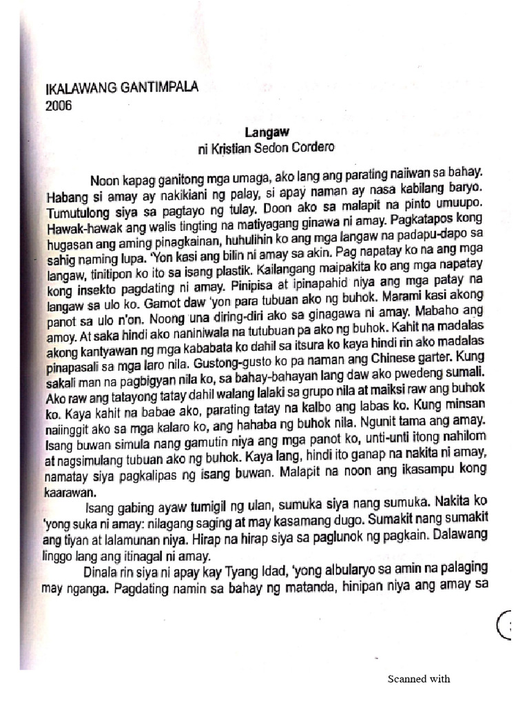 LANGAW Ni Kristian Sedon Cordero 110427 | PDF