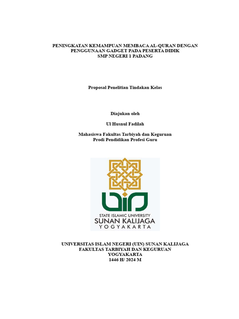 LK 11 Penyusunan Proposal PTK | PDF