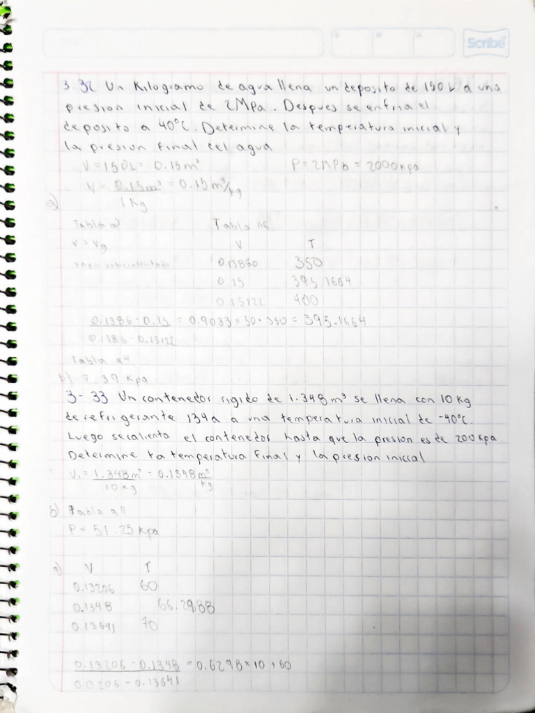 Tarea Termo Unidad 2 | PDF