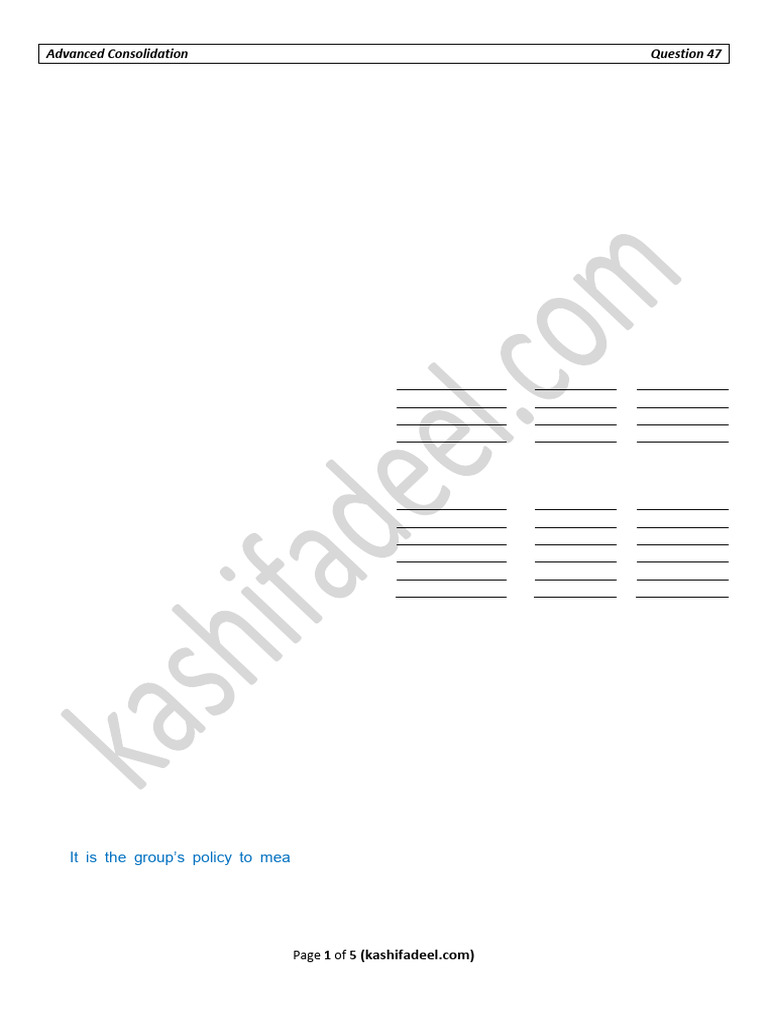 Consolidation Model Question 2 | PDF | Consolidation (Business ...