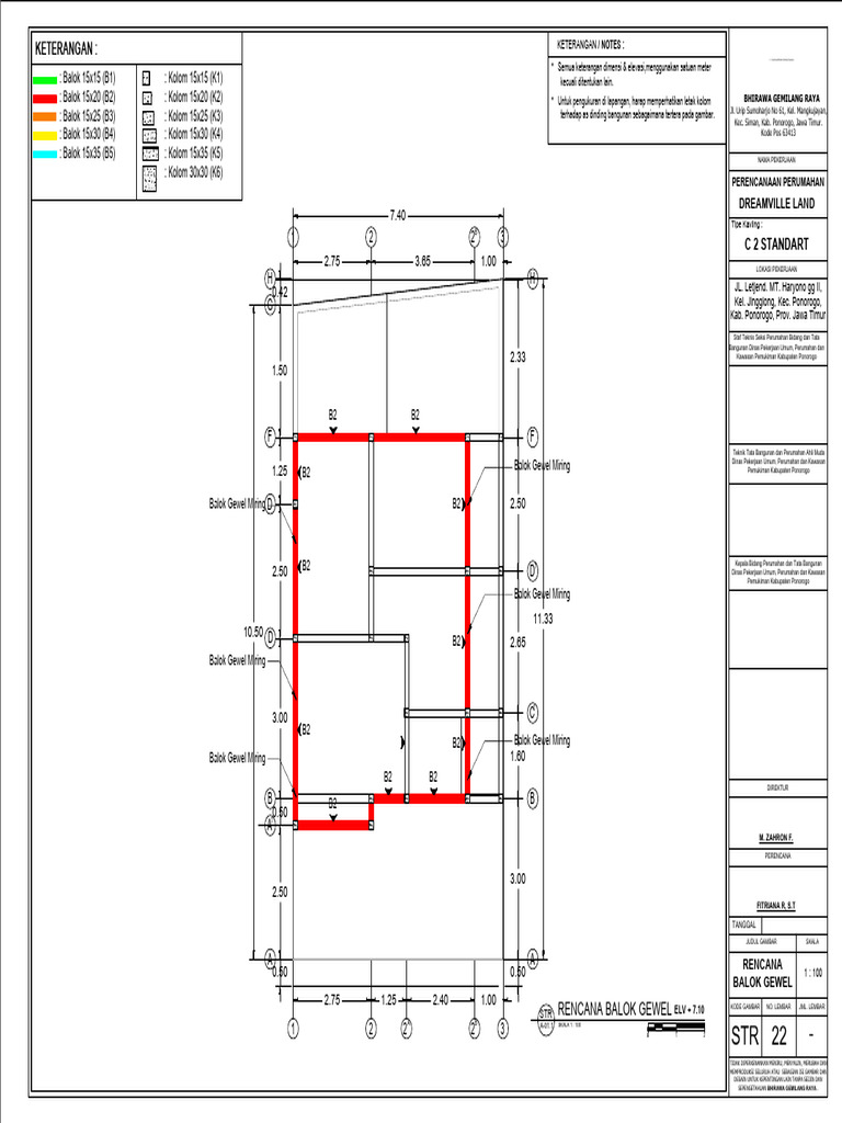 C6 Standart-22 Balok Gewel | PDF
