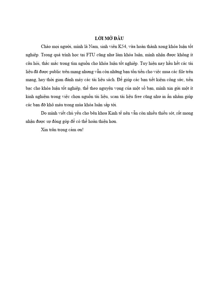 Tài Liệu Phục Vụ KLTN | PDF