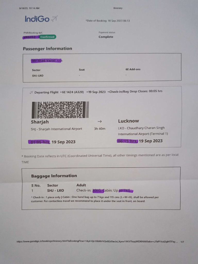 My Return Ticket | PDF