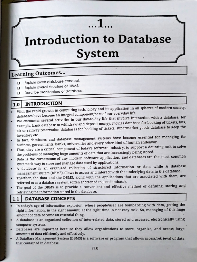DBMS CH-1 | PDF