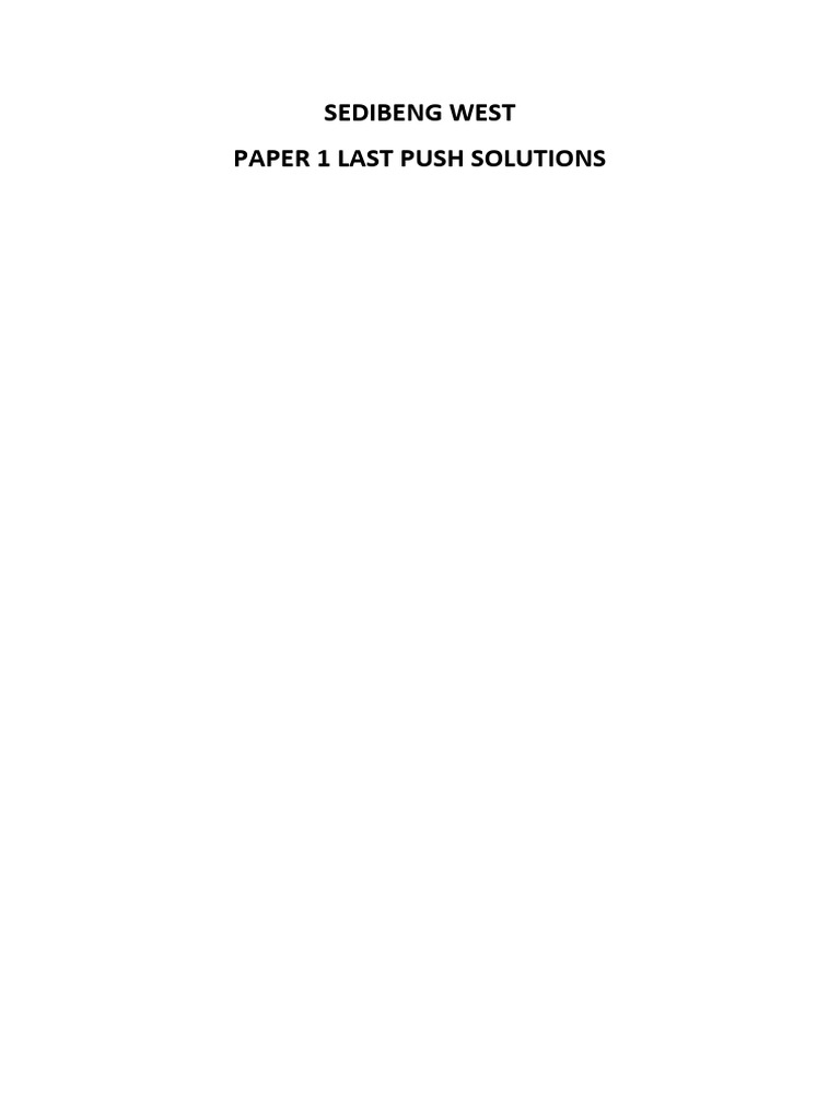 P1 Solutions Final Push | PDF | Science & Mathematics