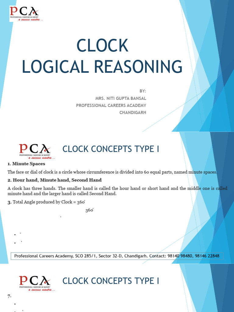 Clock Angle and Time Concepts Guide | PDF | Clock | Line (Geometry)