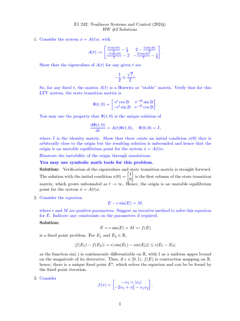 HW2-sol | PDF | Mathematical Analysis | Mathematical Objects