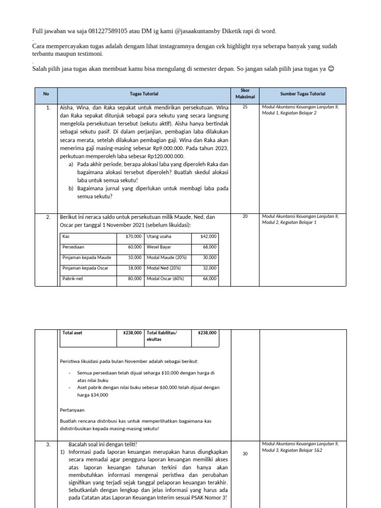 AKL 2 Tugas Tutorial 1 | PDF