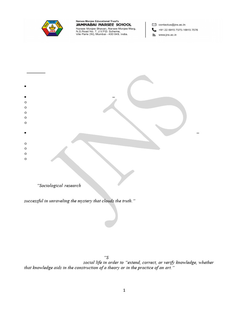 ch2 Socio | PDF | Sociology | Statistics