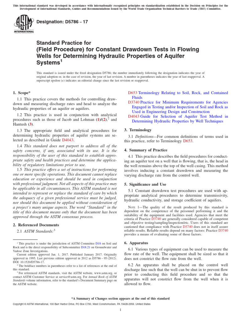 (Field Procedure) For Constant Drawdown Tests in Flowing Wells For ...