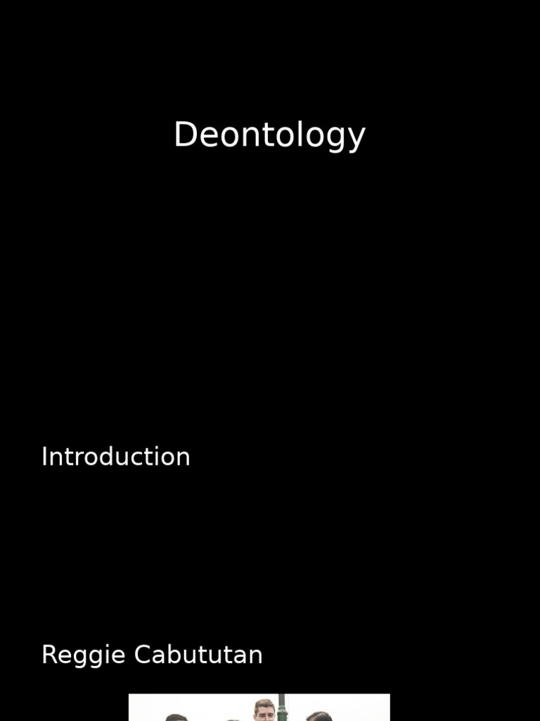 Deontology | PDF | Rationality | Autonomy