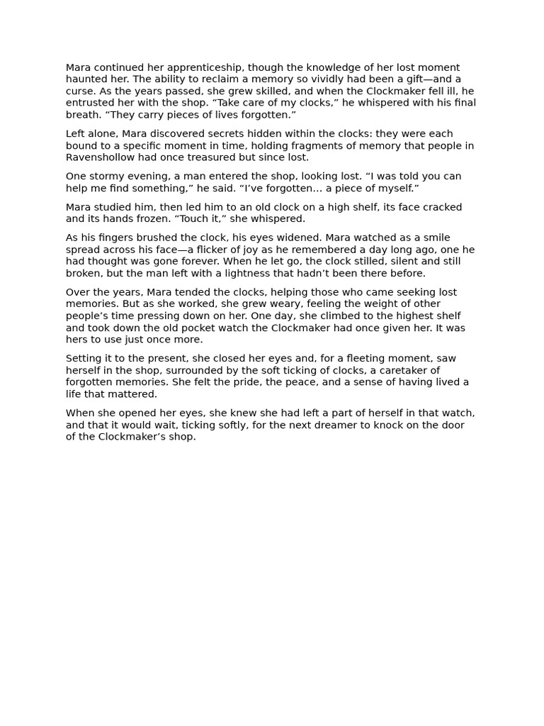 Part 2 The Clockmaker's Apprentice | PDF