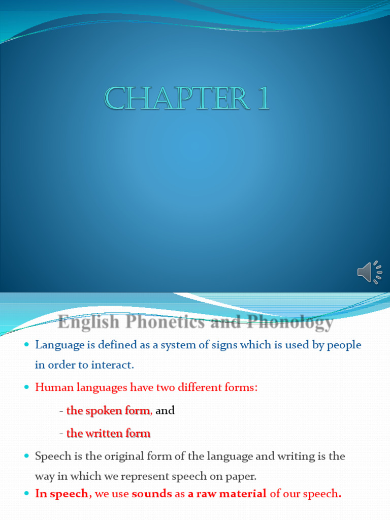 1 - Phonetics and Phonology | PDF | Speech | Phonology
