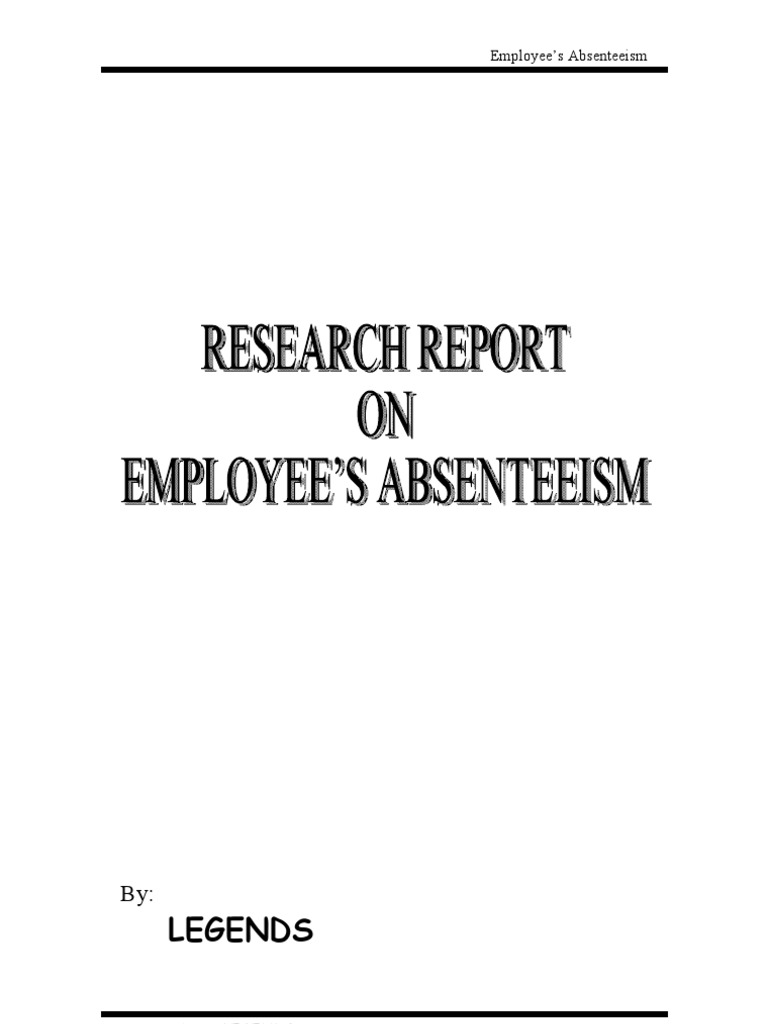 Employee Absenteeism Analysis Report | PDF | Survey Methodology ...