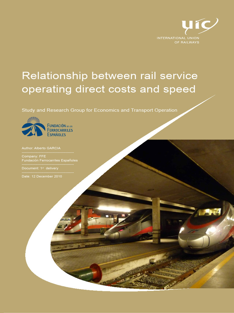 Rail Costs vs. Speed Analysis | PDF | Prices | Train