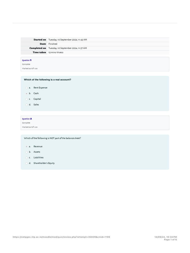 Assignment-1 - Attempt Review - CET | PDF | Debits And Credits | Business