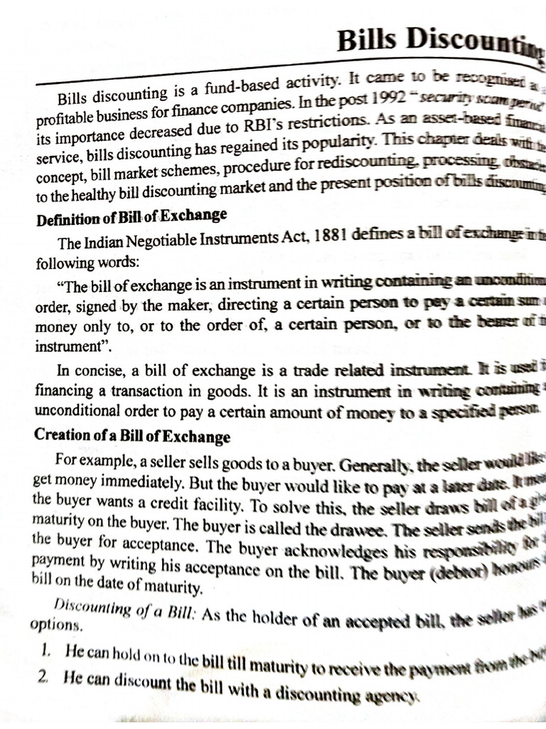 Bills Discounting | PDF