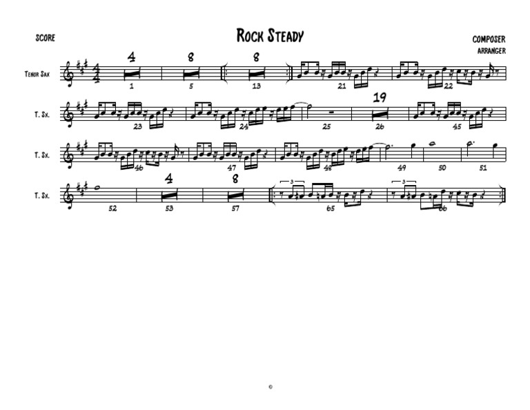 Rock Steady Sheet Music Overview | PDF