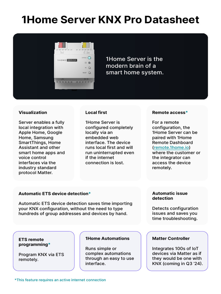 1Home Server KNX Pro Overview | PDF | Internet Protocols | Server ...